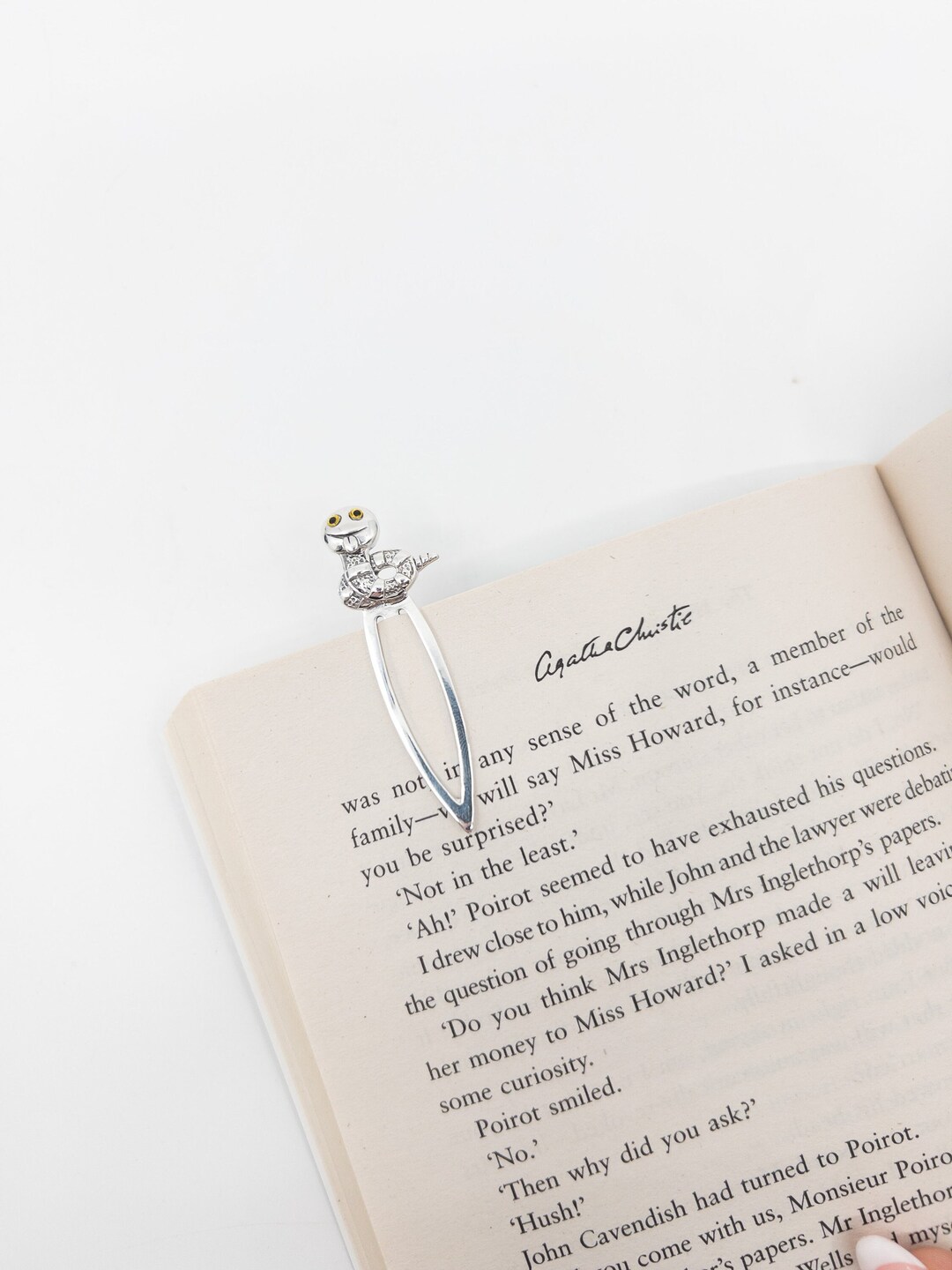 Fine Silver Worm Bookmark, Book Accessory, Cute Bookmark, Snake ...