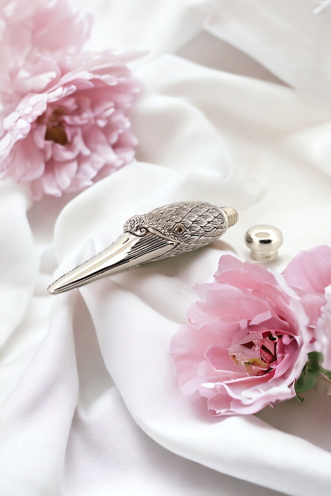 Solid Silver Swan Bird Scent Novelty Perfume Bottle With Glass Eyes - Etsy