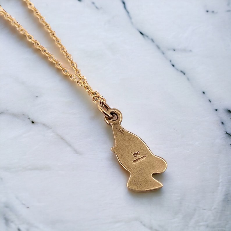 Vintage Solid 9ct Gold Praying Hands Necklace With Gold Plated Chain ...