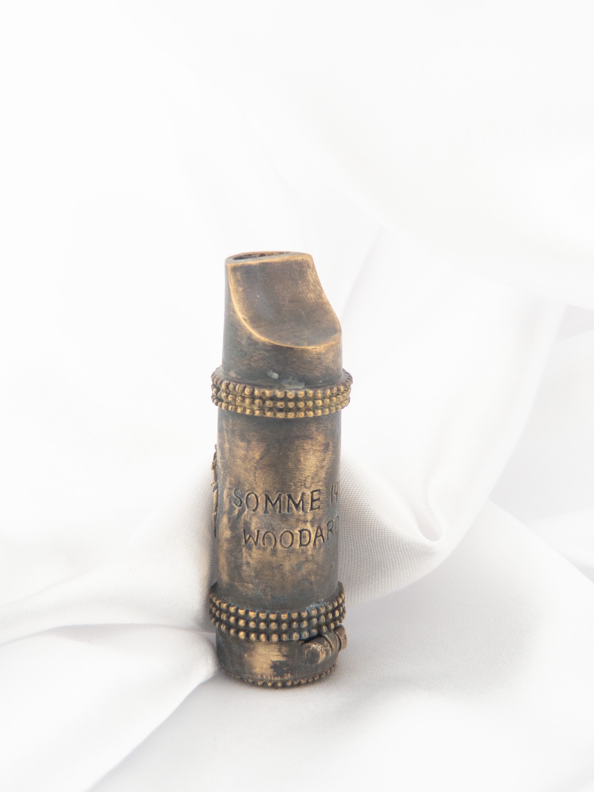 Brass Vesta Whistle Shape With the Great War Engravings, Snuff Box ...