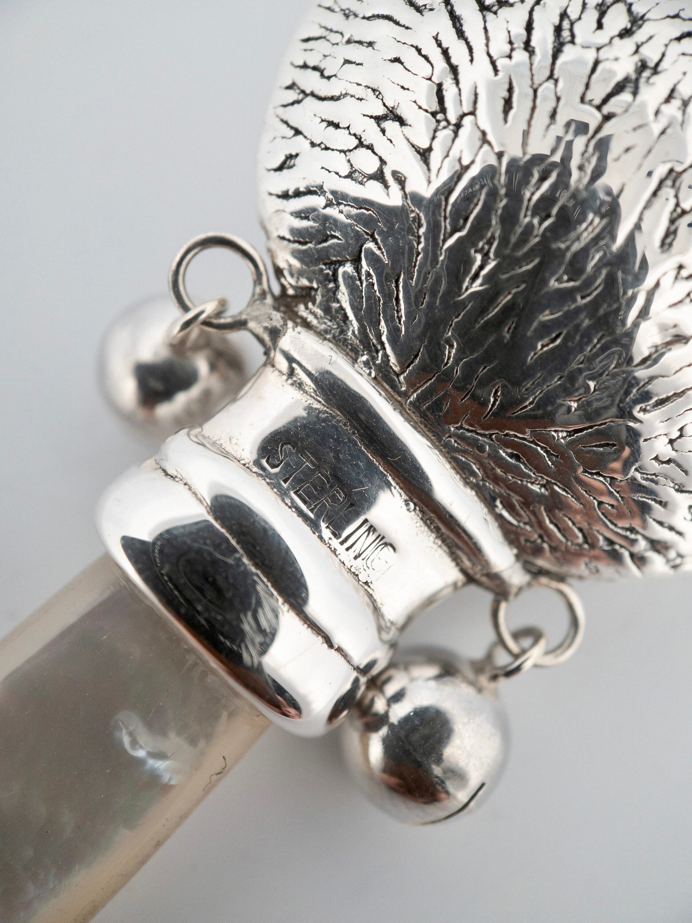 Novelty Cat Baby Rattle Victorian Style Mother of Pearl and - Etsy