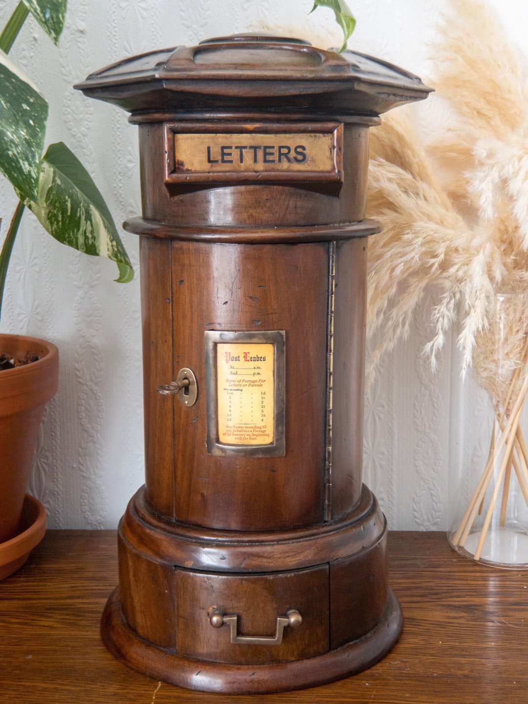 Miniature Mahogany Wood Post Box English Victorian Style - Etsy