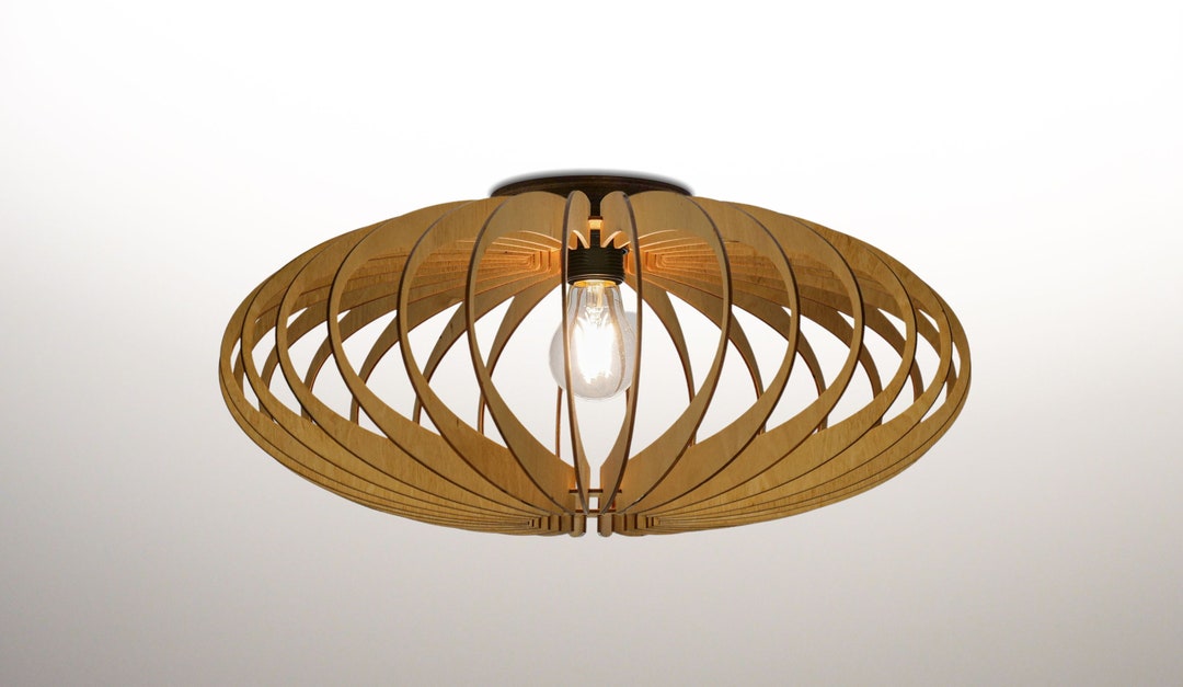 ELIPSE Flush Mount, Wood Ceiling Light, Flushmount Ceiling Light, Wall ...
