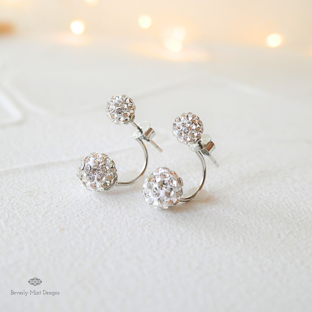 Front Back Earrings, Silver Front Back Earrings, Ear Jacket Earrings ...