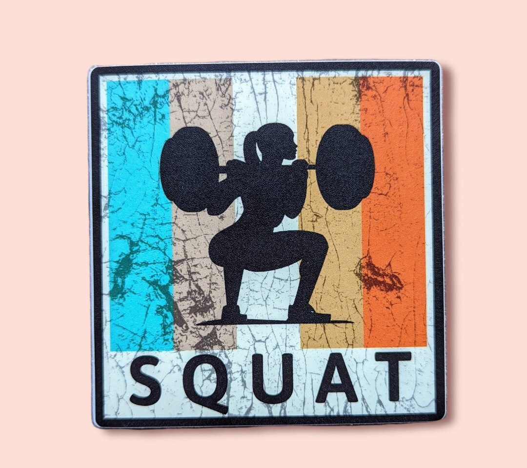 Squat Sticker, Fitness Sticker, Gym Sticker, Hydro Flask Sticker, Girl ...