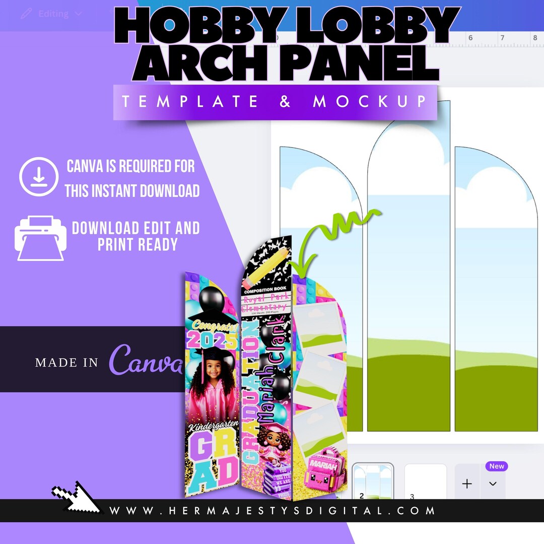 Hobby Lobby Wood Arched Panel Backdrop Stand Template Editable | Canva ...