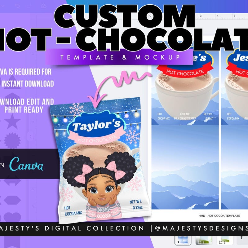Printable Cocoa Wrapper - Etsy