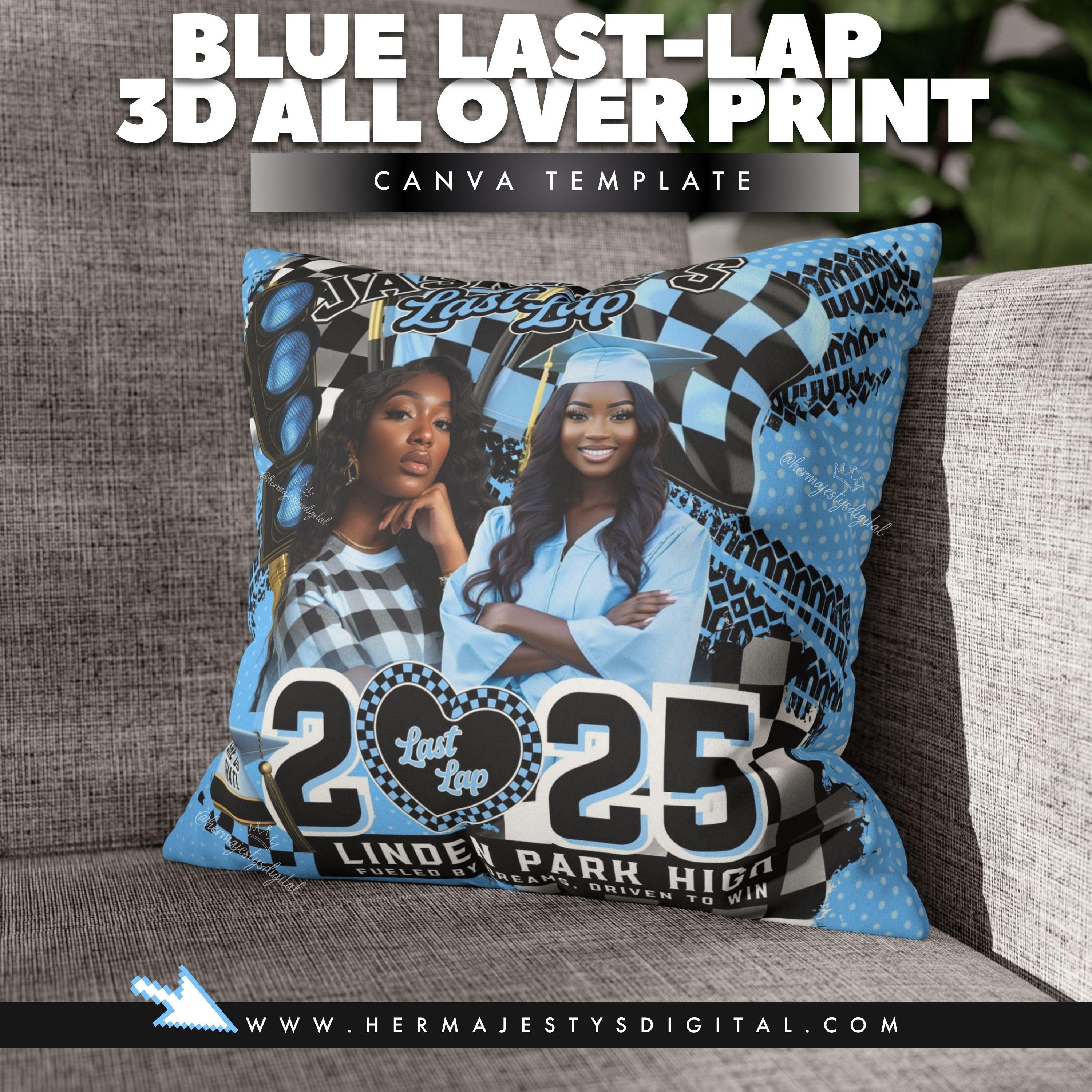 Blue Last Lap Graduation Shirt Template: 3D All-over Print (digital ...