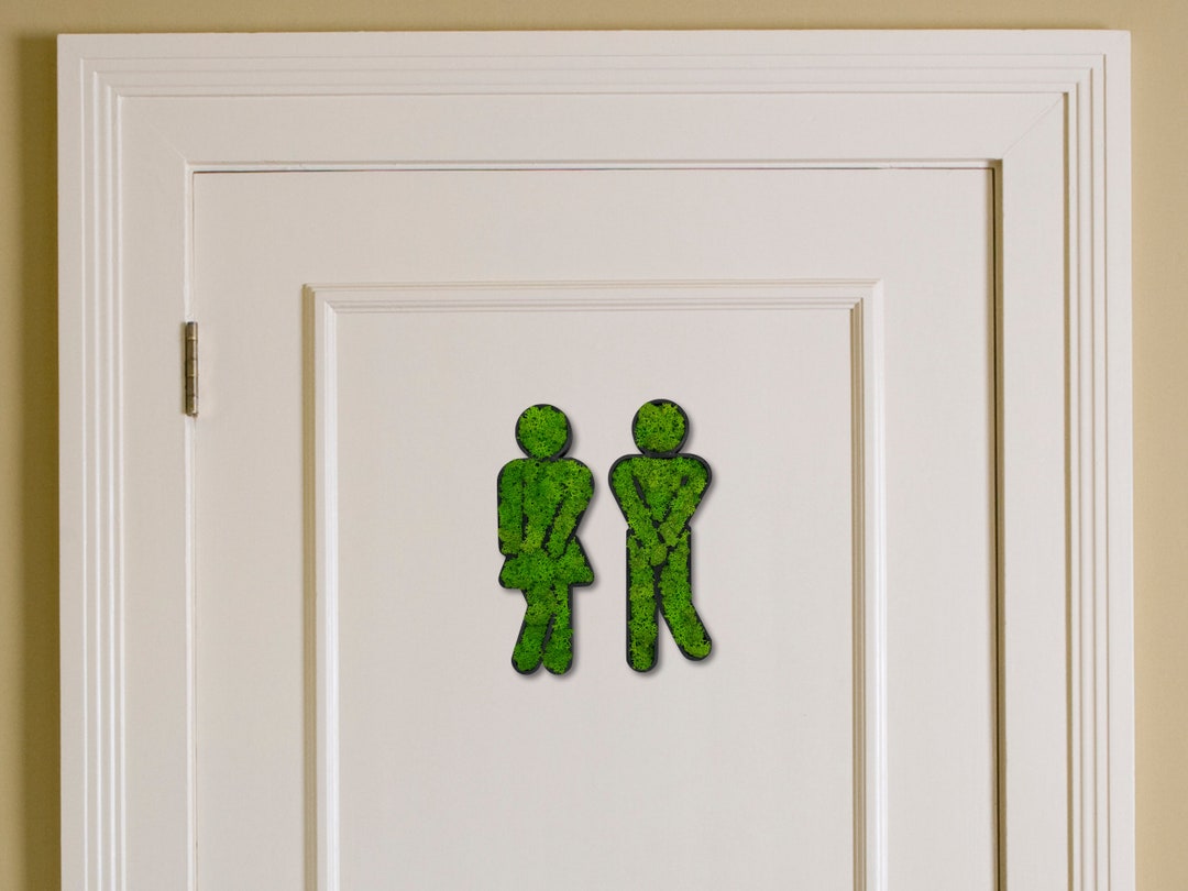 WC Schild Moos Lustig Mann und Frau Gäste WC - Etsy.de