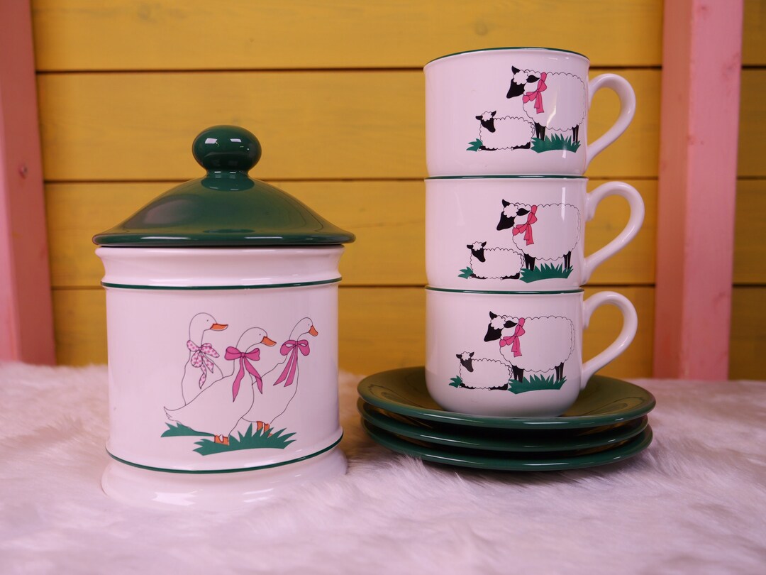 Rare Vintage Hornsea Pottery Farmyard Collection Set of Three Cups ...
