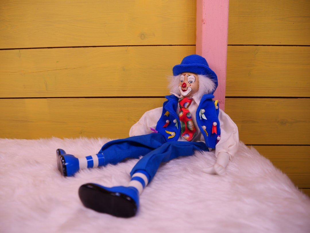 Vintage Creepy Long Clown Doll Etsy