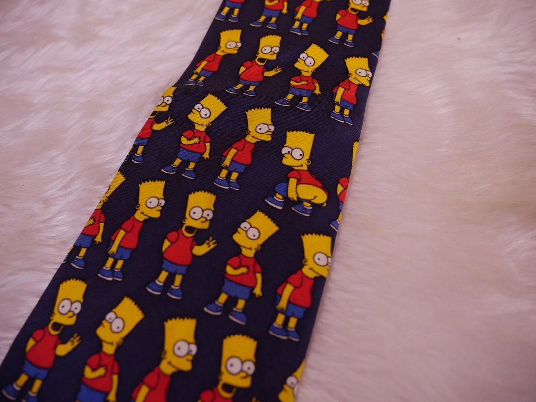 Retro Bart Simpson the Simpsons Novelty Silk Neck Tie - Etsy