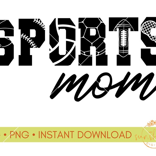 Custom Sports Mom Digital Design Sports Mom Funny SVG Sports Mom SVG ...