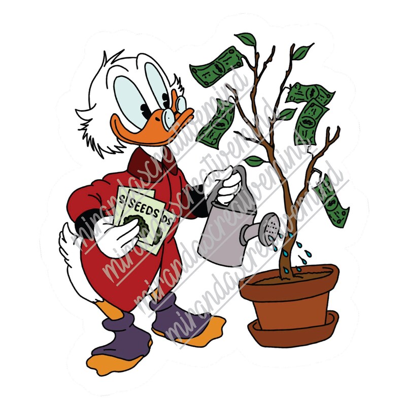 Scrooge Mcduck Money Tree Sticker - Waterproof - Etsy