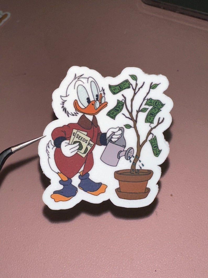 Scrooge Mcduck Money Tree Sticker - Waterproof - Etsy