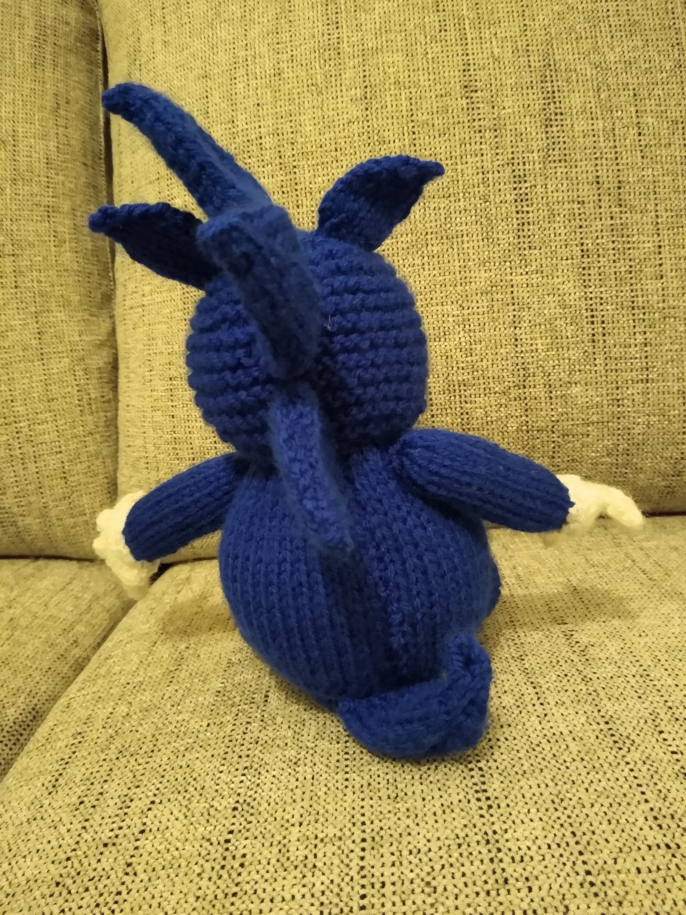 Hand Knitted Sonic the Hedgehog - Made in Scottish Borders - Etsy UK