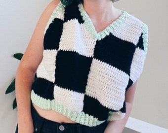 Checkered Vest Pattern Crochet Pattern - Etsy
