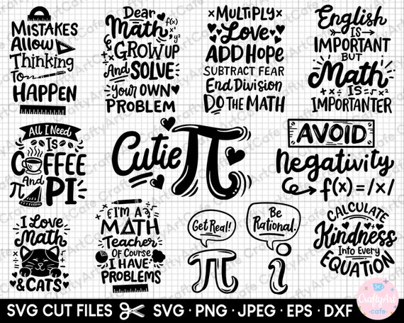 Math Teacher Svg Bundle Math Teacher Png Bundle Commercial Use - Etsy