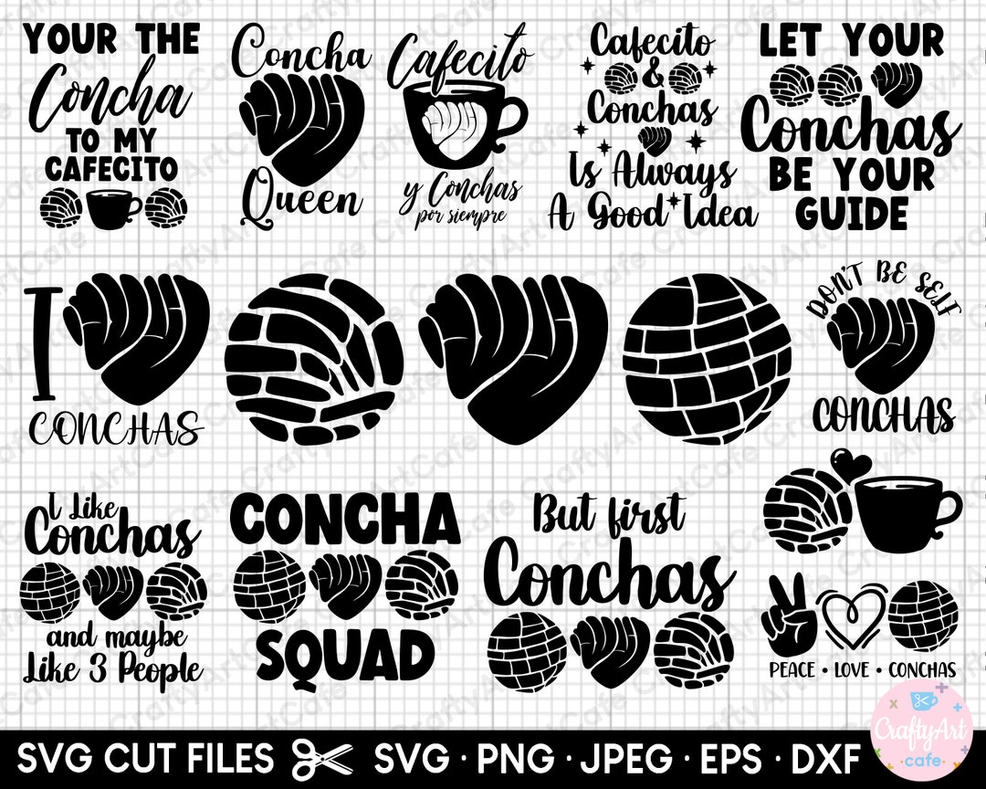 Concha Svg Bundle Cricut Concha Png Bundle Free Commercial Use Concha Clipart Concha Vector Eps ...