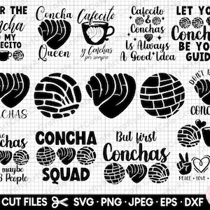 Concha Svg Bundle Cricut Concha Png Bundle Free Commercial Use Concha ...