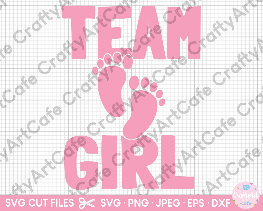 Team Girl Svg Gender Reveal Svg Vector Cut File - Etsy