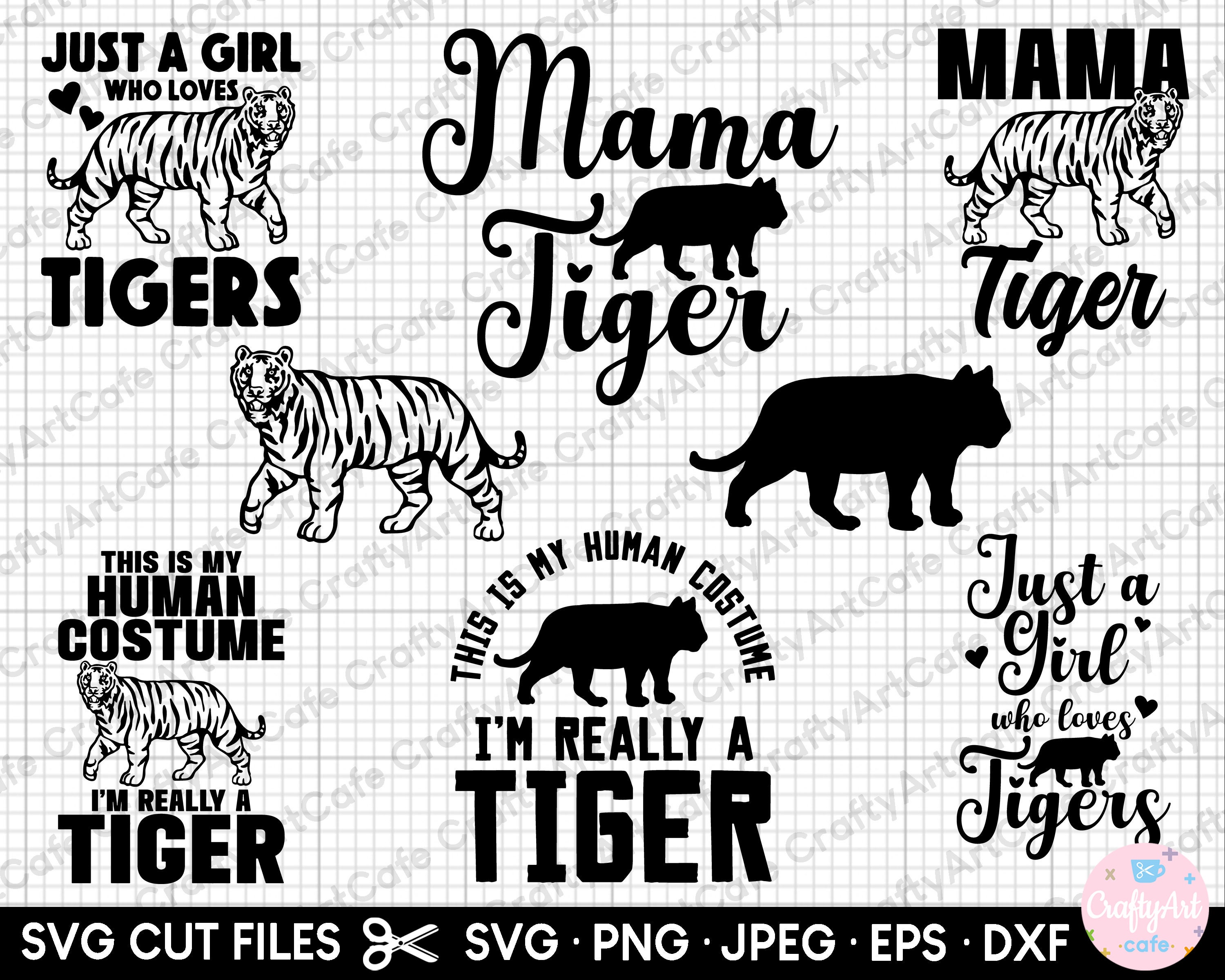 Tiger Svg Bundle Tiger Clipart Tiger Png Bundle Tiger Svg Cut - Etsy
