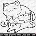 Cat Stack Svg Png Meowtain Svg Png Cute Kawaii Anime Cats Kawaii Neko ...