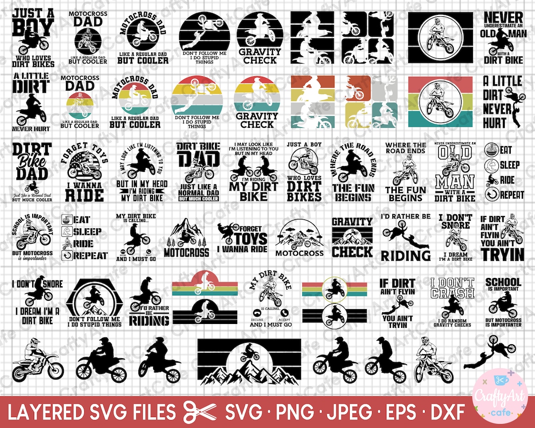 Motocross Svg Bundle Dirt Bike Svg Bundle Mtx Svg Bundle Motocross Svg ...
