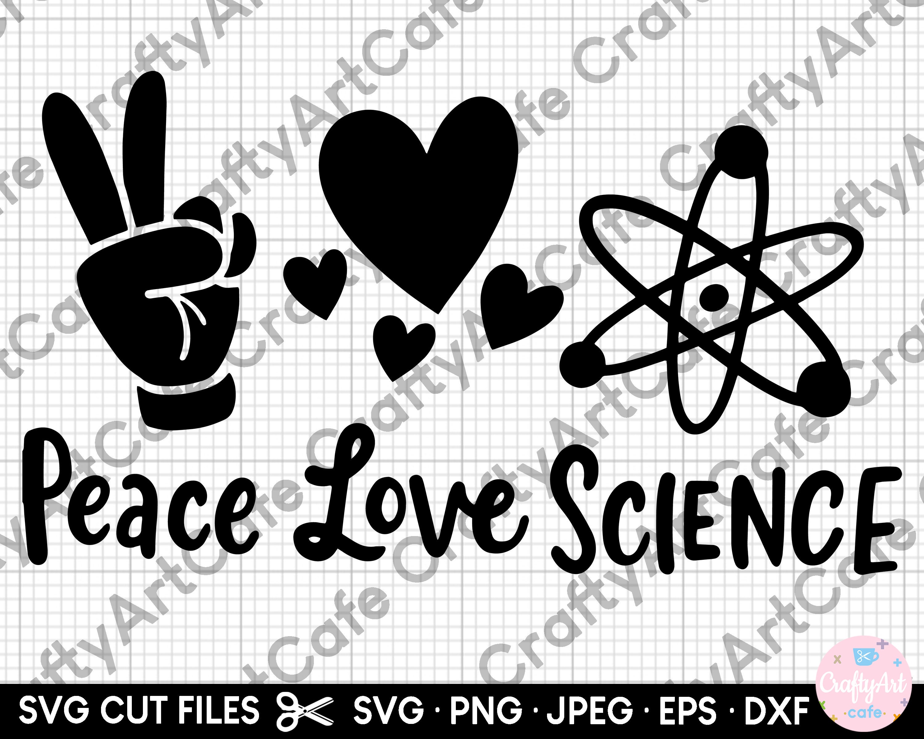 Peace Love Science Svg Science Teacher Svg Chemist Svg Png for | Etsy
