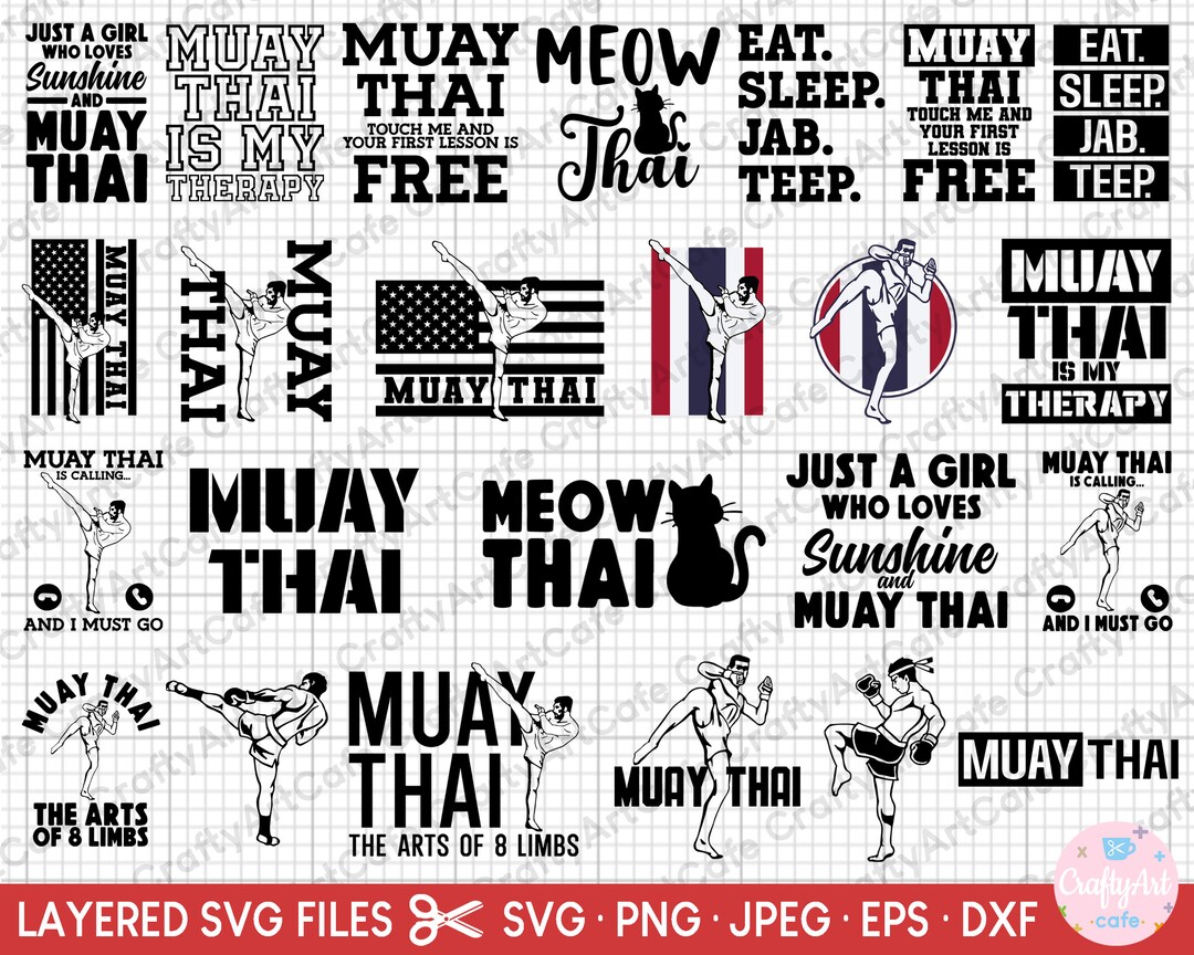 Muay Thai Svg, Muay Thai Png, Muay Thai Svg Bundle, Muay Thai Png ...