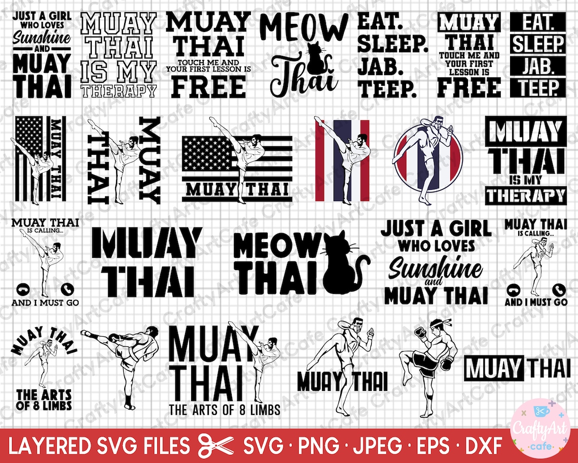 Muay Thai Svg, Muay Thai Png, Muay Thai Svg Bundle, Muay Thai Png ...