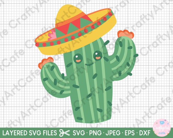 Mexican Cactus Svg Cinco De Mayo Cactus Svg Png Layered Cactus - Etsy
