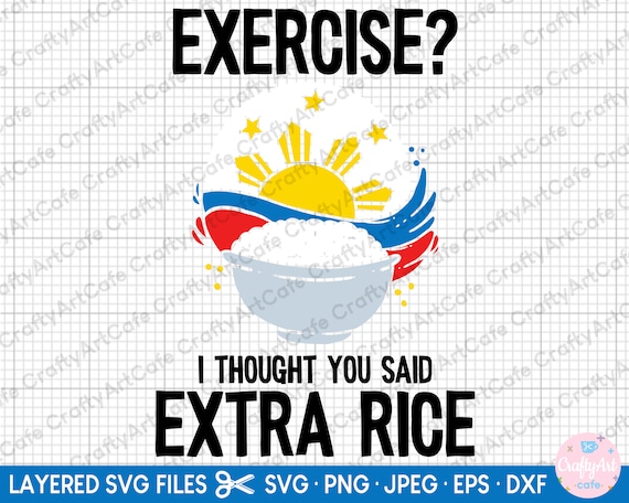 Rice Svg Rice Png Rice Lover Svg for Cricut Shirt Exercise I - Etsy