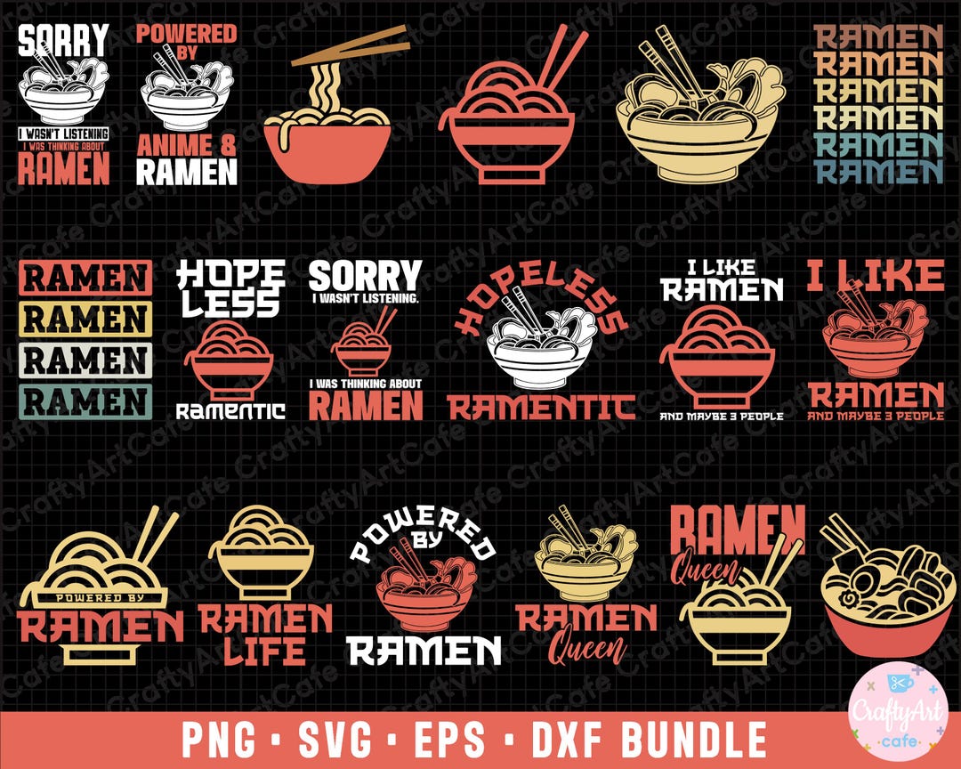 Ramen Png Ramen Svg Ramen Png Bundle Sublimination Commercial Use Ramen ...