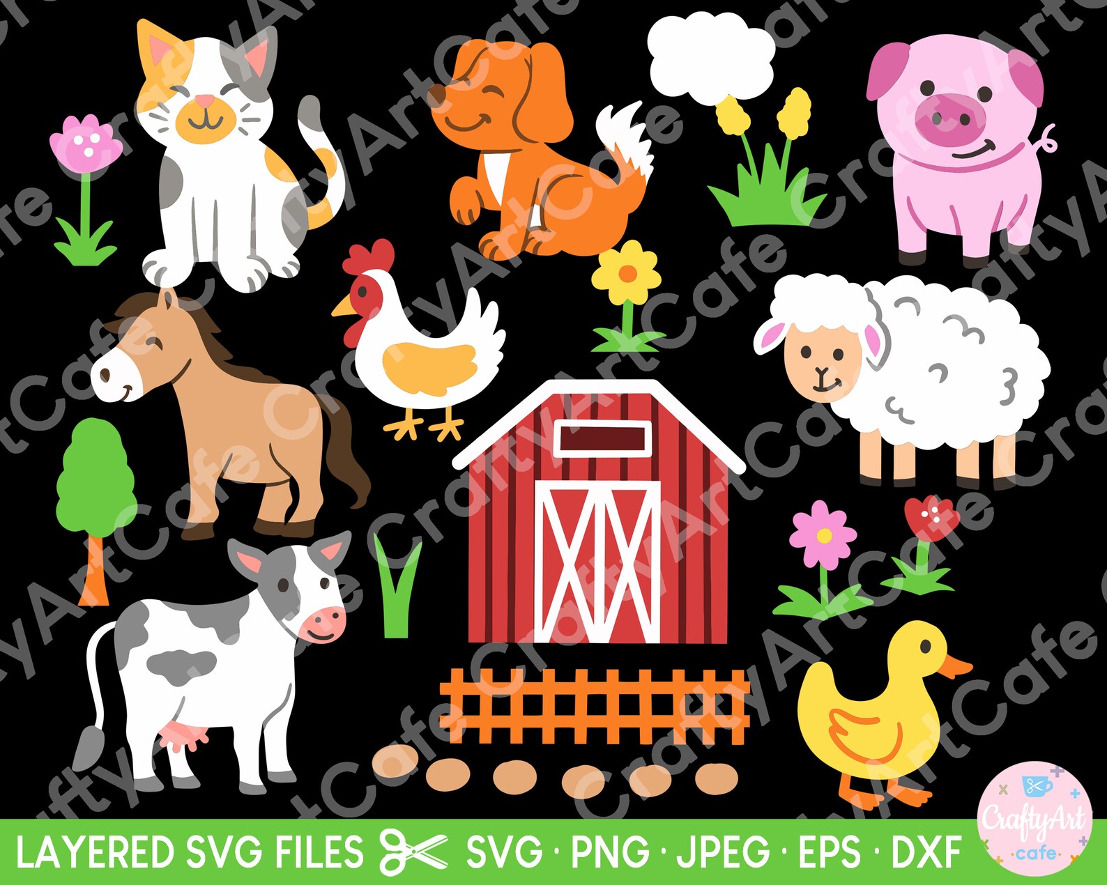 Farm Animals Svg Bundle for Cricut - Etsy