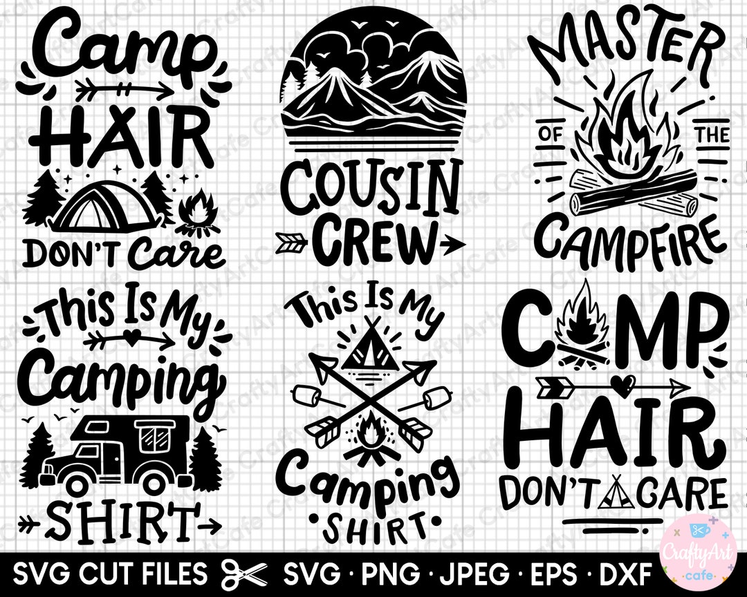 Camping Svg Bundle Cricut Camping Png Bundle Camp Svg Png Commercial ...