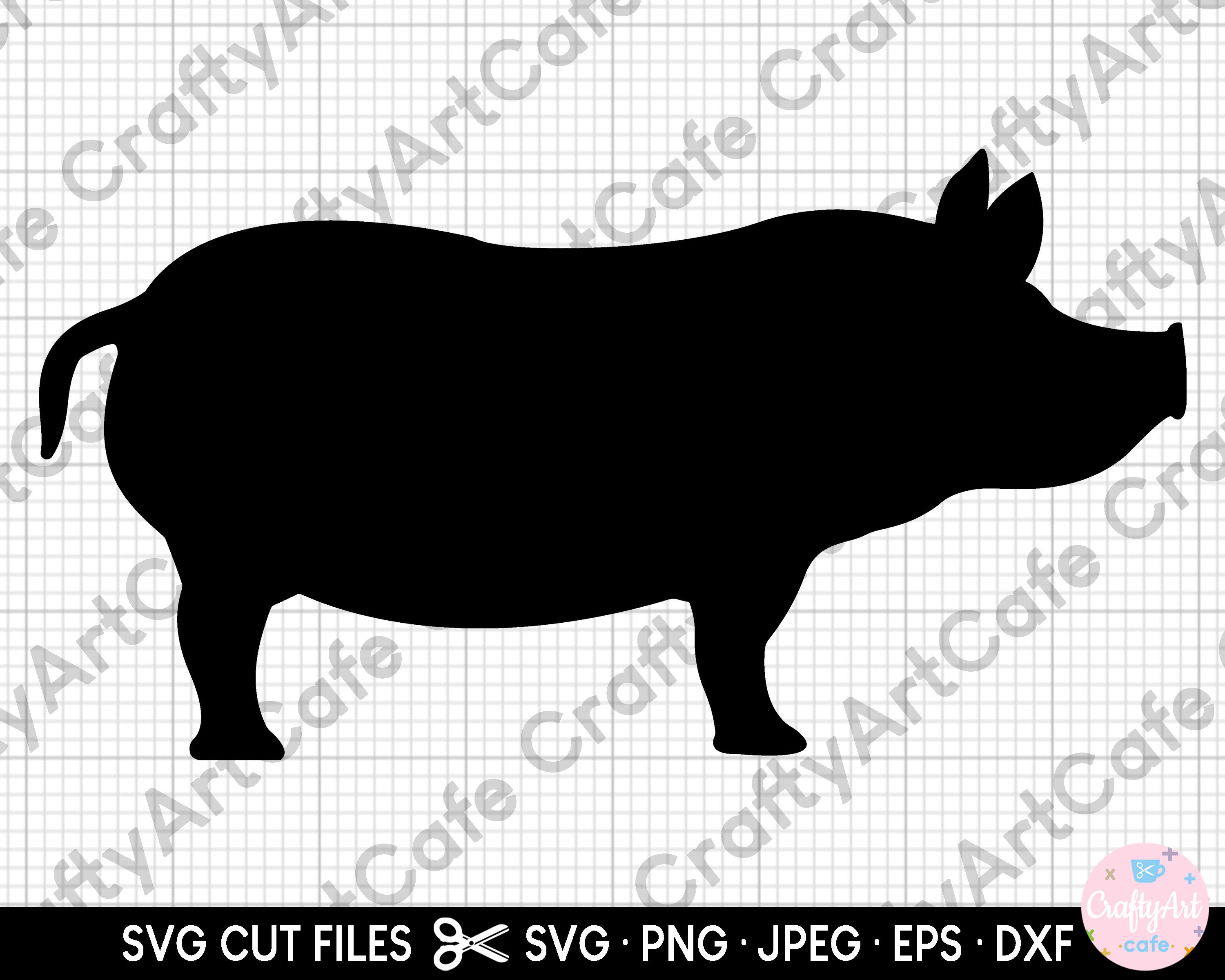 Pig Silhouette Svg - Etsy