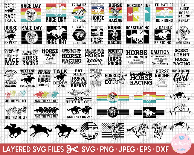 Horse Racing Svg Bundle Derby Svg Bundle Cricut Cut Files Free ...