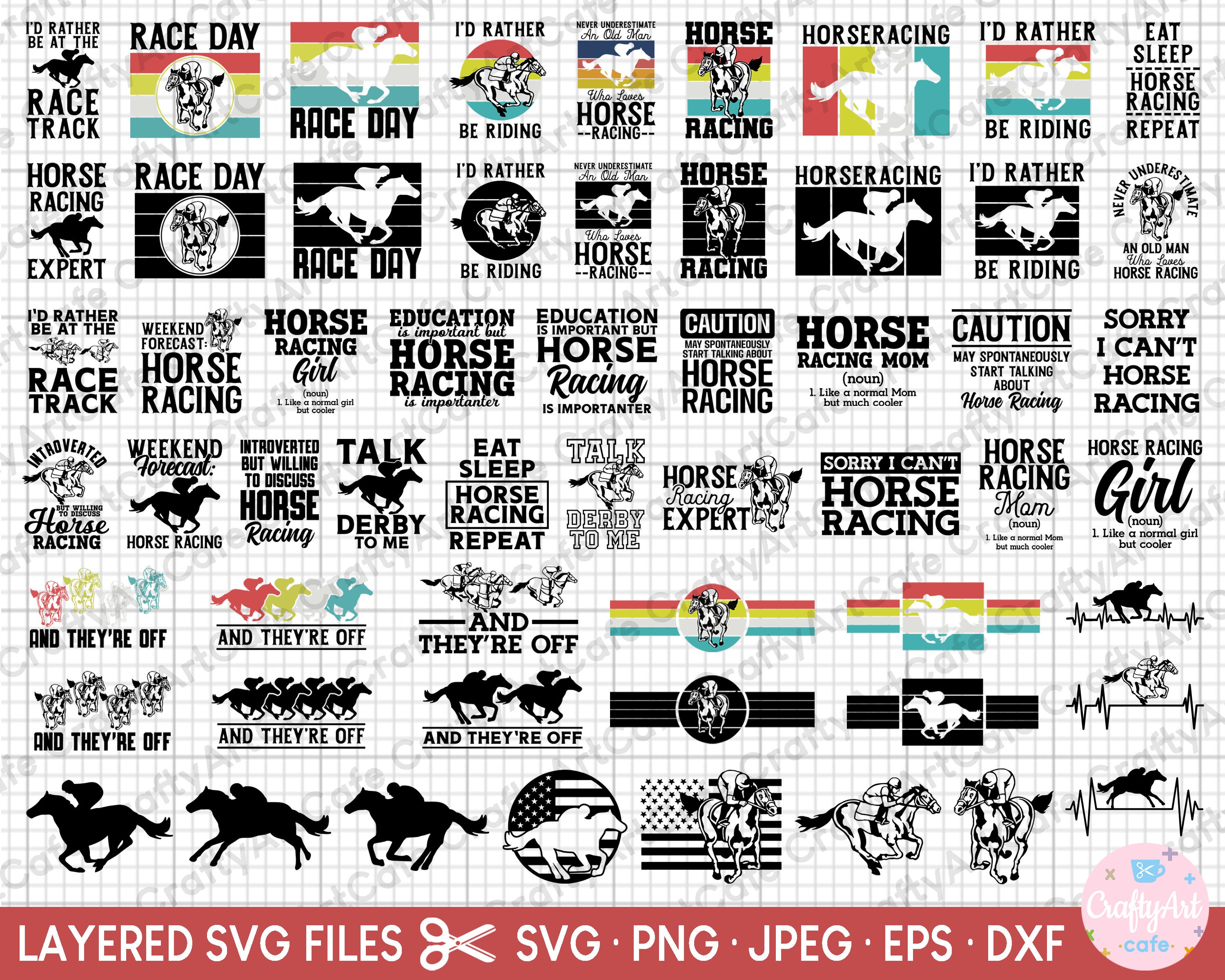 Horse Racing Svg Bundle Derby Svg Bundle Cricut Cut Files Free ...