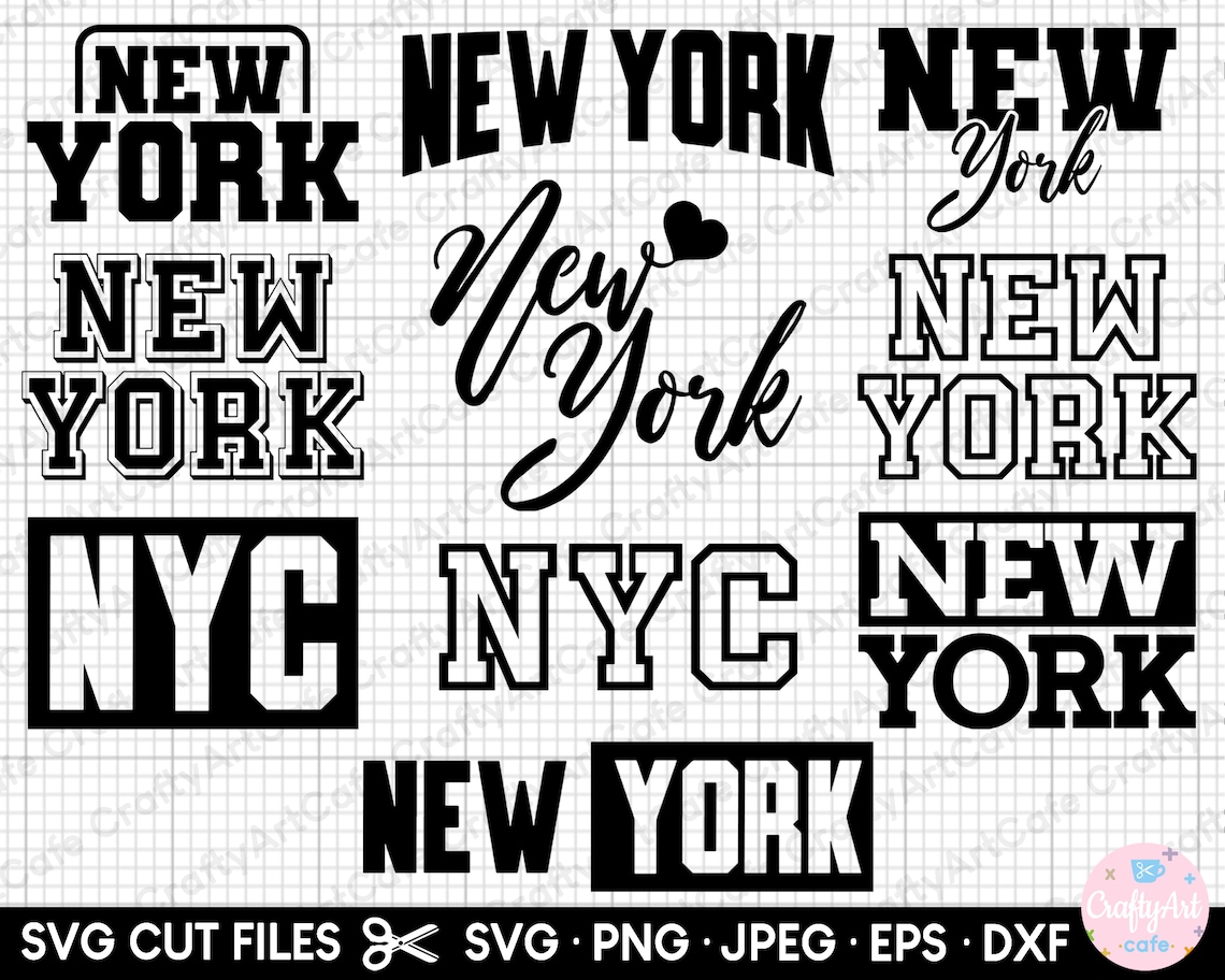 Nyc Svg New York City Svg Nyc Png New York City Png Cricut Cut Files ...