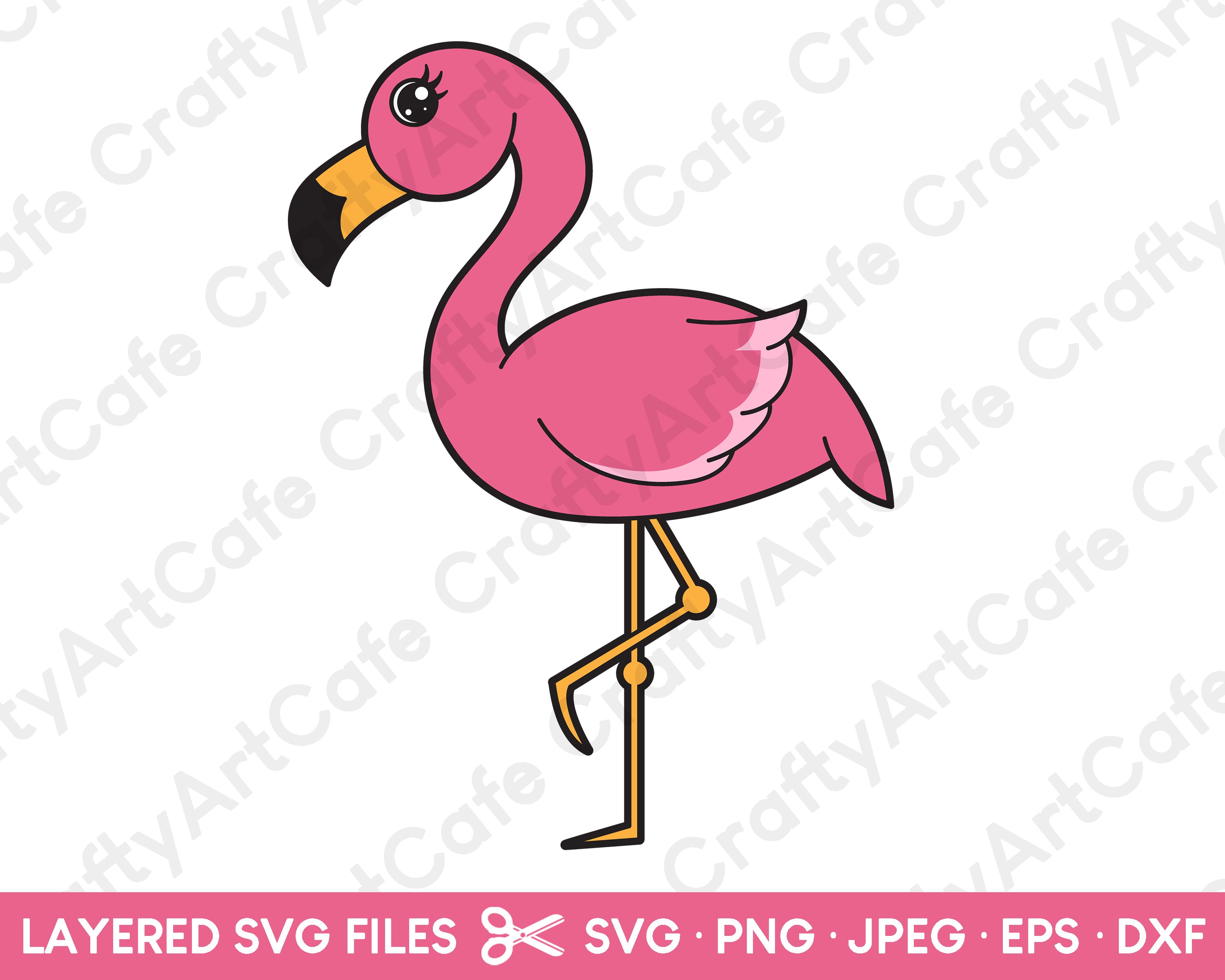 Flamingo Svg Cutting File Commercial Use - Etsy