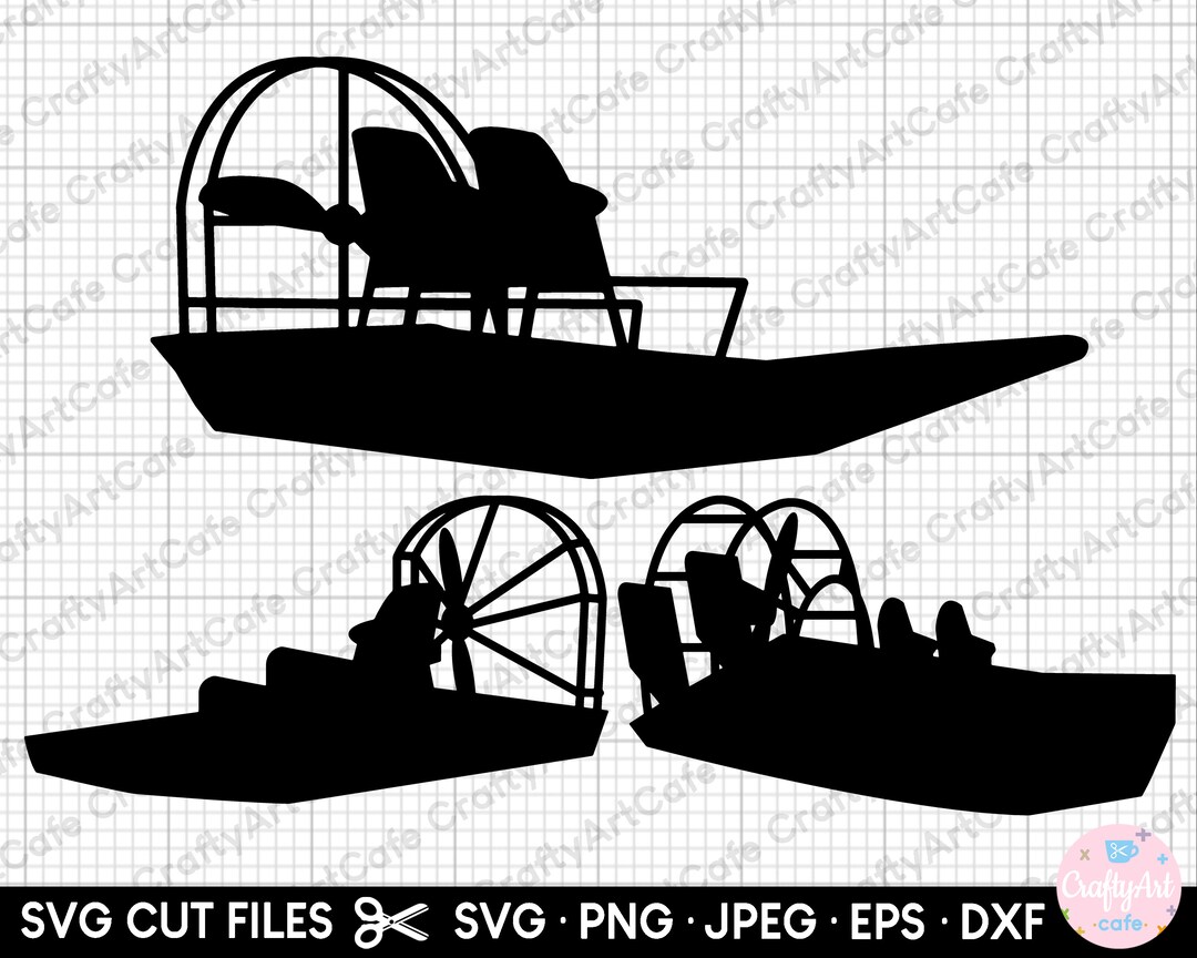 Airboat Silhouette Airboat Png Airboat Svg Bundle Commercial Use - Etsy