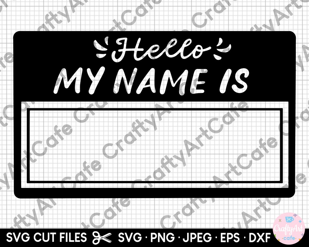 Name Badge Svg for Cricut Name Badge Png Jpeg - Etsy Australia