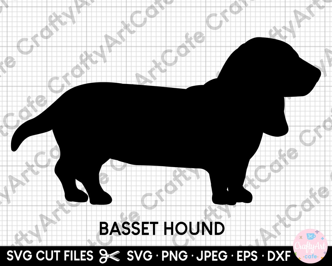 Basset Hound Silhouette Svg Cut File Png Clip Art - Etsy