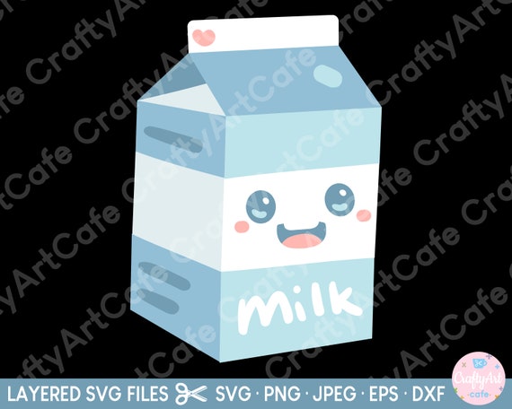 Milk Svg Cut File for Cricut Cute Milk Kawaii Milk Svg Png Eps | Etsy