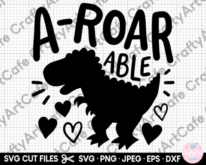 Dinosaur Svg Design for Kids Dino Svg for Kids A-roar Able - Etsy