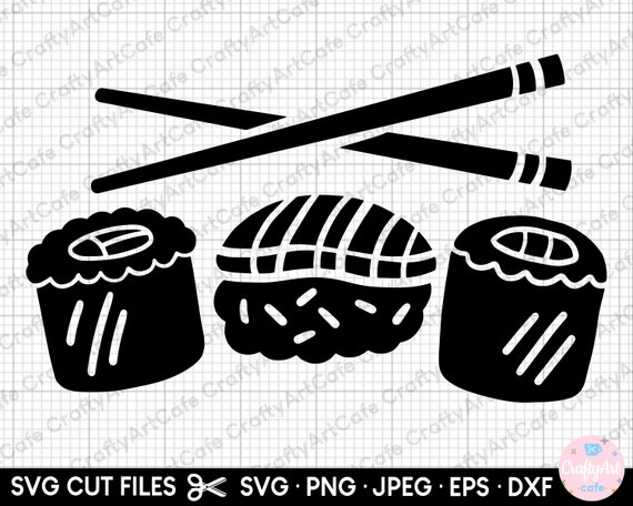 Sushi Silhouette Sushi Clipart Sushi Png Sushi Jpg Sushi Svg - Etsy