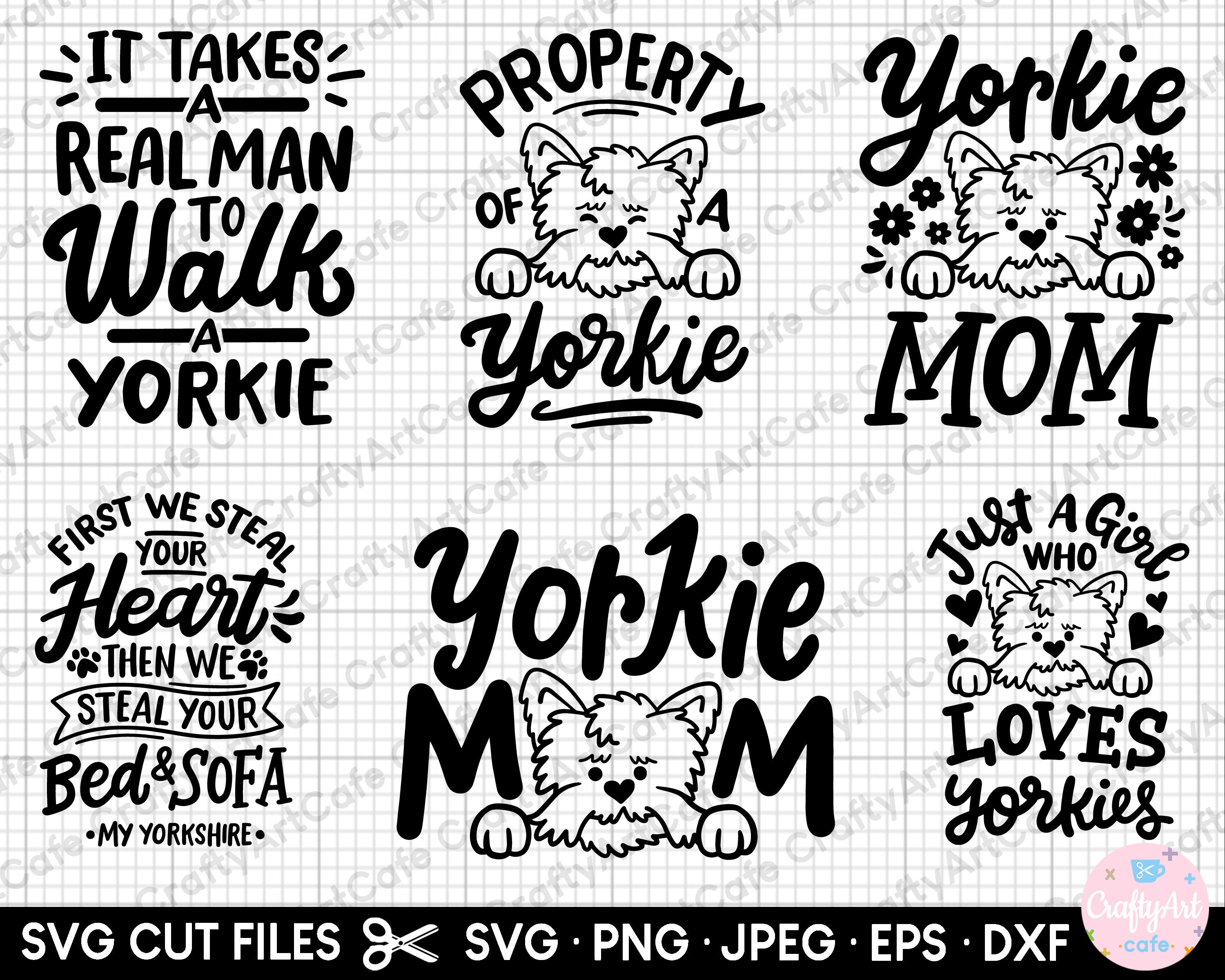 Yorkie Dog Svg Bundle Cricut Cut File Free Commercial Use - Etsy Australia