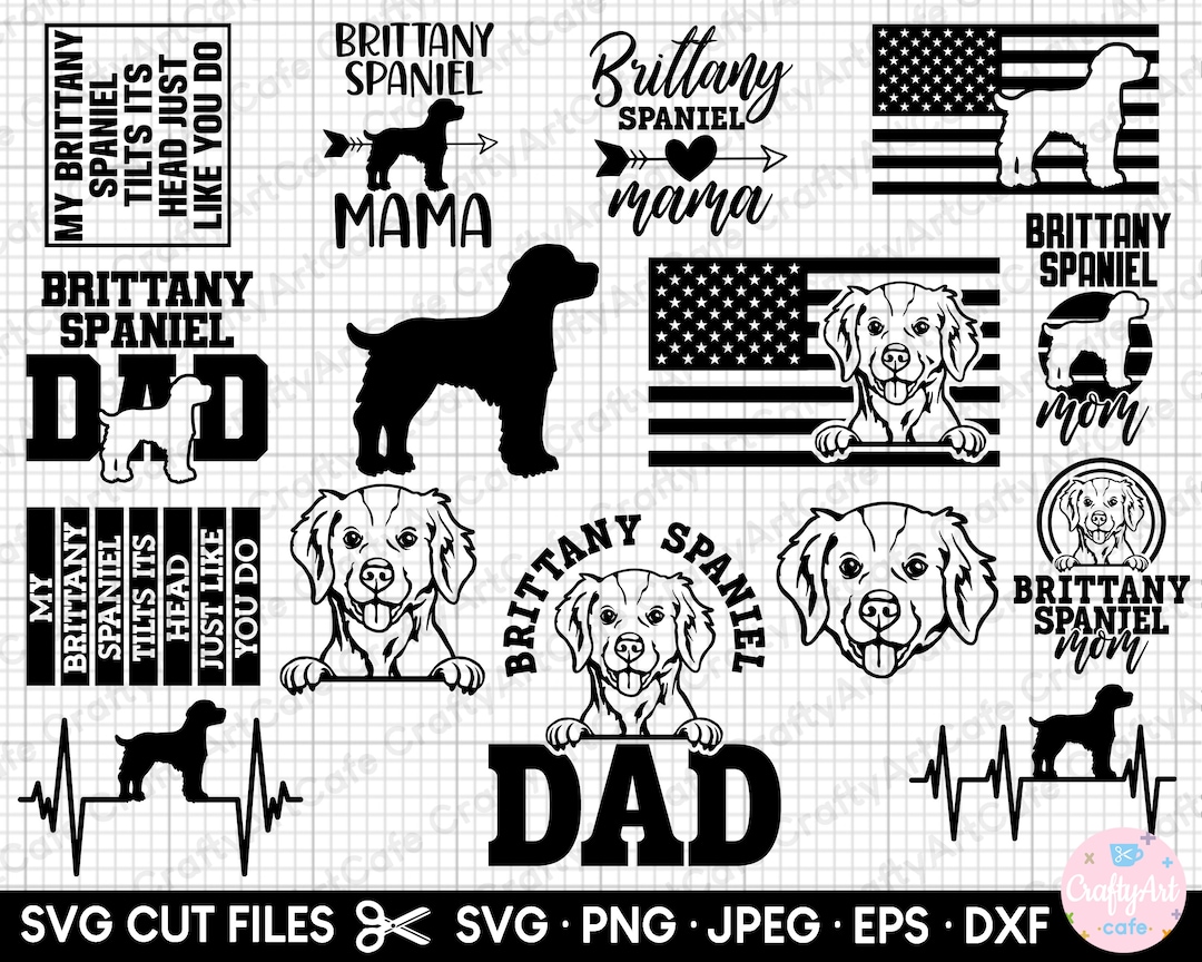 Brittany Spaniel Svg Bundle Brittany Spaniel Png Bundle Brittany ...