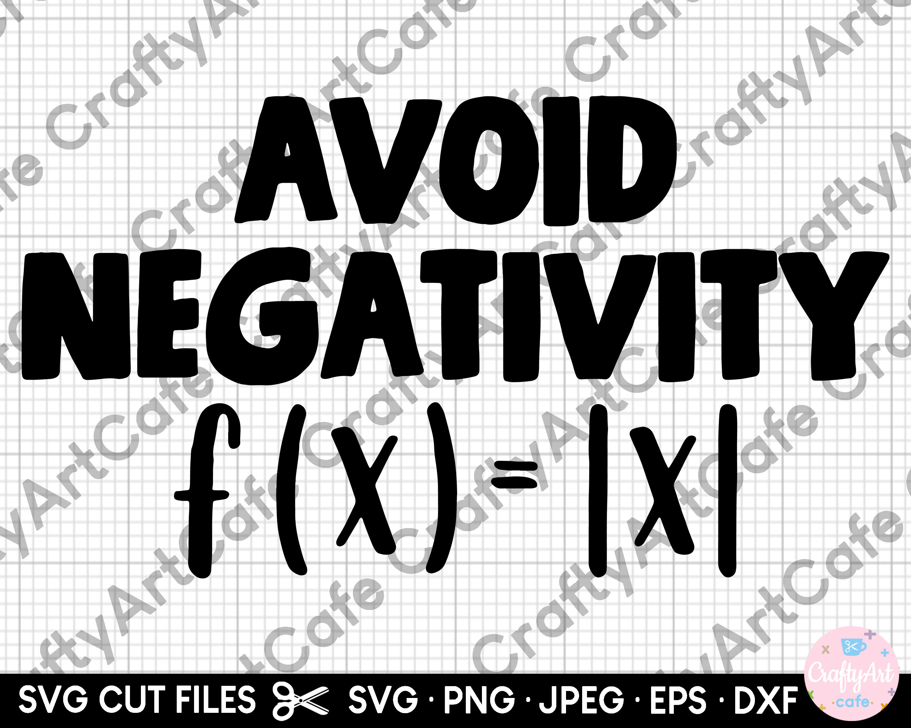 Avoid Negativity Svg Funny Math Teacher Svg - Etsy